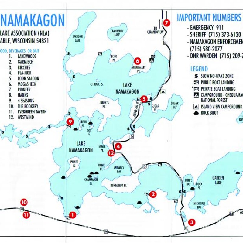 Wood Lake Map - Etsy