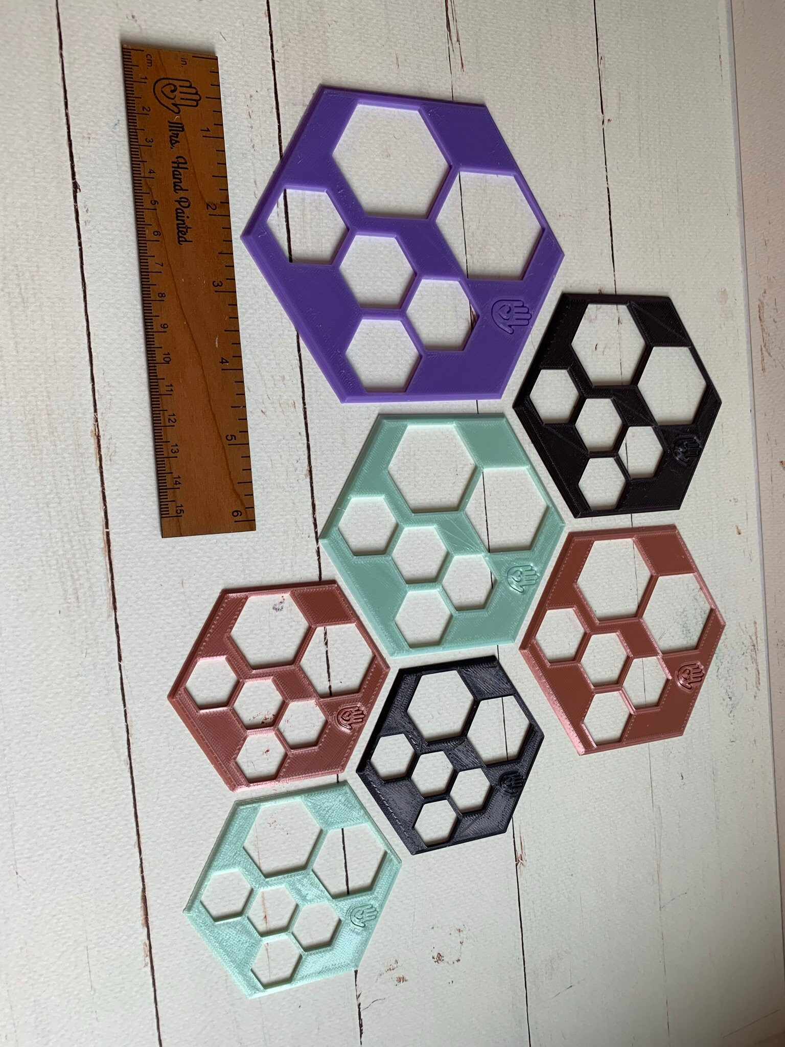 Hexagon Tracing / Drawing Template - PLA Bioplastic 3D Printed, Drawing ...
