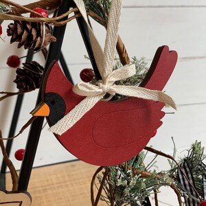 Laser Cut Wood Cardinal Ornament - Etsy