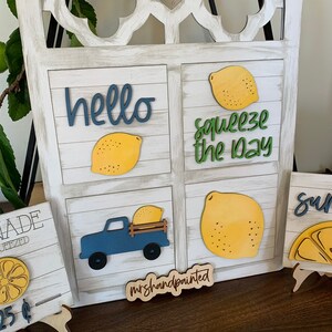 Summer Lemons Interchangeable Signs Laser Cut Wood Painted - Etsy