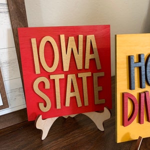 Iowa State Cyclones Interchangeable Signs Laser Cut Wood Painted - Etsy