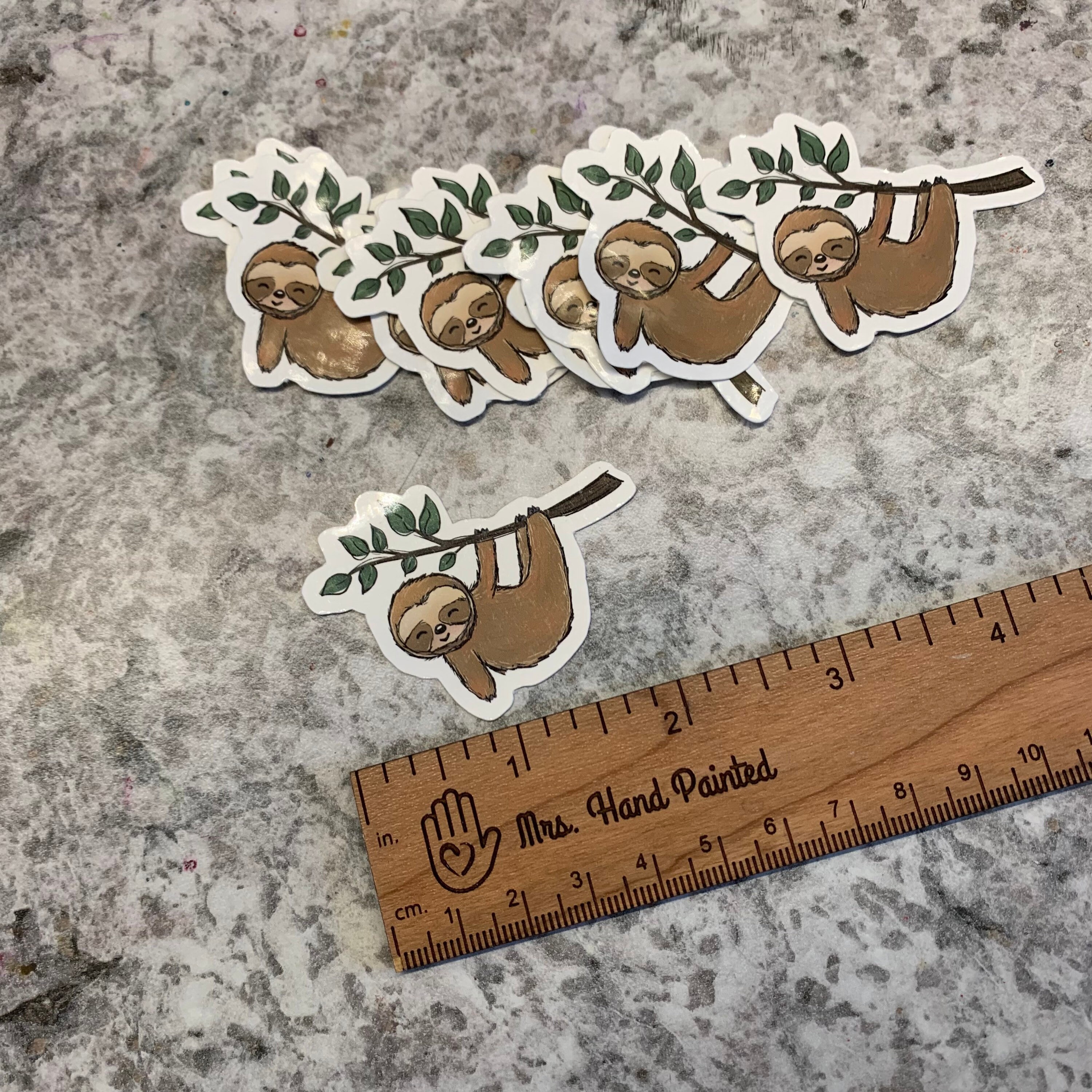 Cute Sloth Die Cut Laminated Vinyl Stickers Waterproof Glossy - Etsy