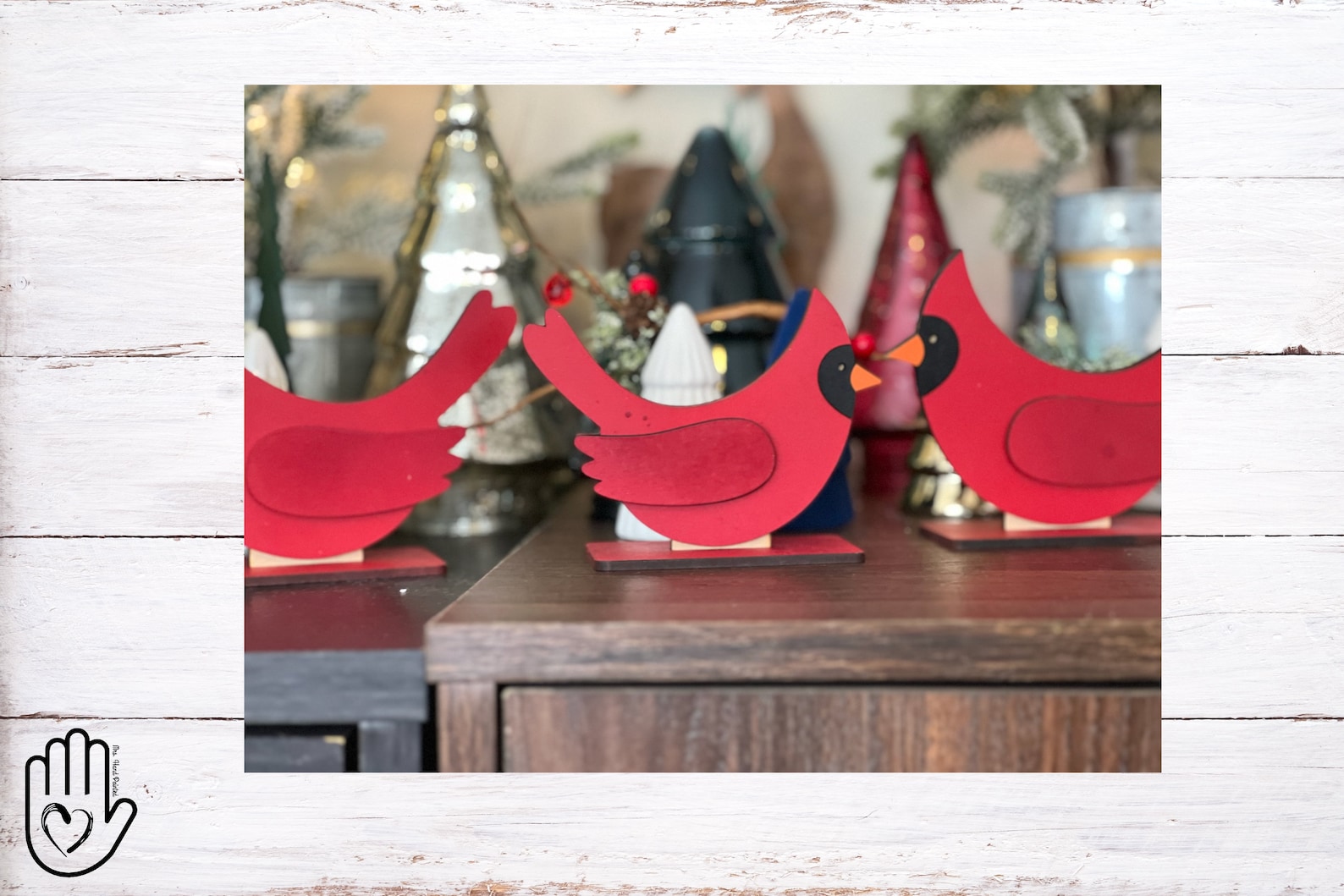 Cardinal Stand up Decorations - Set of 2- Laser Cut Wood Painted - Etsy