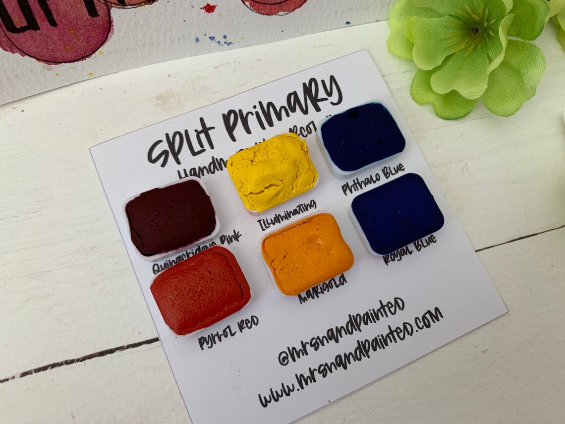 Handmade Watercolor Paints SPLIT PRIMARY Artisan Paint | Etsy