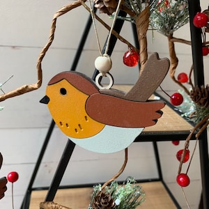 Digital Cut File Laser Cut Ornament Robin Red Breast - Etsy