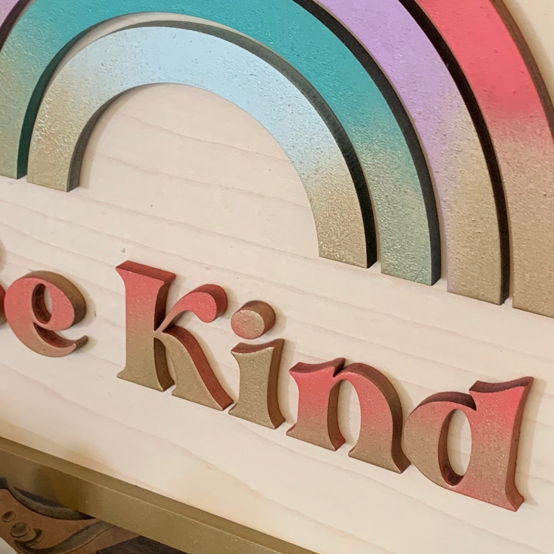 Digital Laser Cut File - Boho Rainbow "be Kind" Sign - Digital Download ...