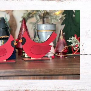 Digital Cut File Laser Cut Standup Cardinals With Slotted Bases .svg ...