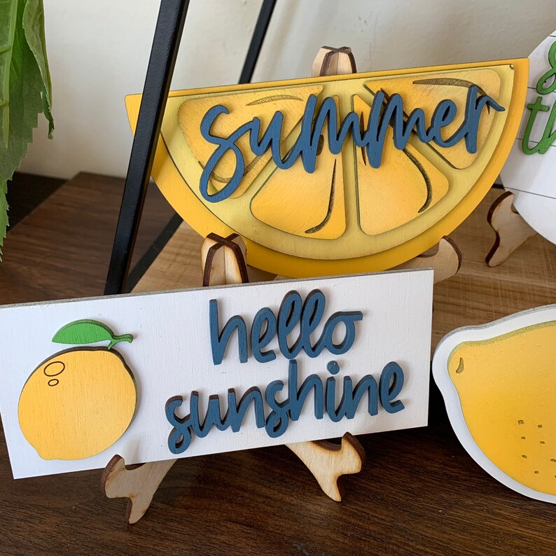Laser Cut File - Summer Lemon Tiered Tray Pieces - Digital Download SVG ...