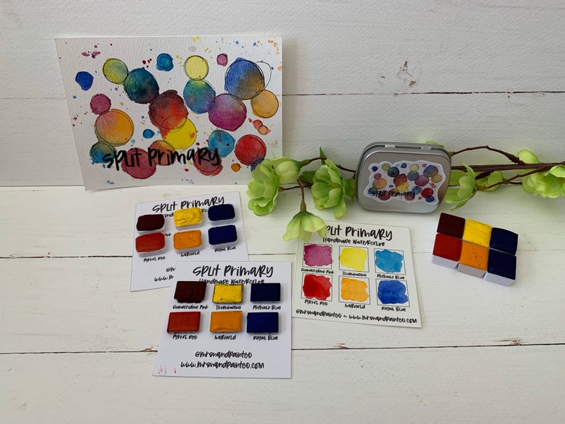 Handmade Watercolor Paints SPLIT PRIMARY Artisan Paint | Etsy