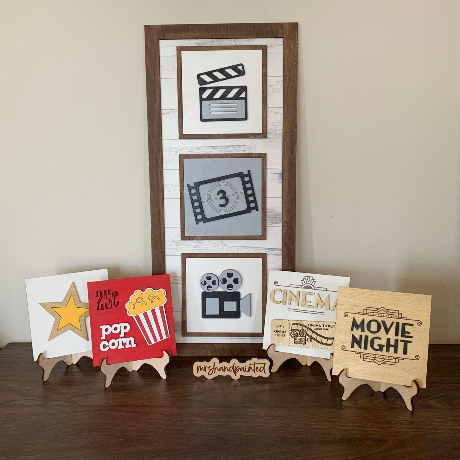 Retro Movie Theater - Interchangeable Sign Tiles - DIGITAL Download Svg ...