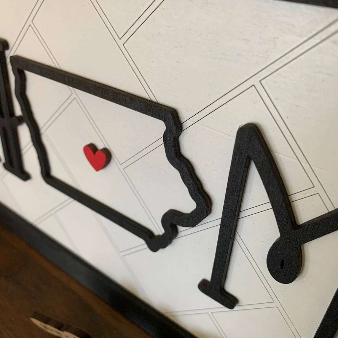 Home State Layered Sign Laser Cut Wood Wall Hanging - Etsy