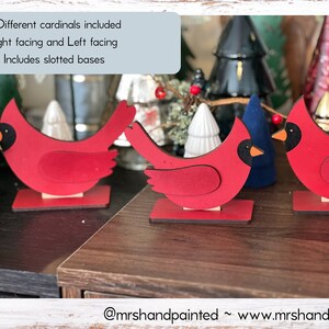 Digital Cut File Laser Cut Standup Cardinals With Slotted Bases .svg ...