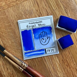 Handmade Watercolor Paints - ROYAL BLUE - Half Pans & Full Pans ...