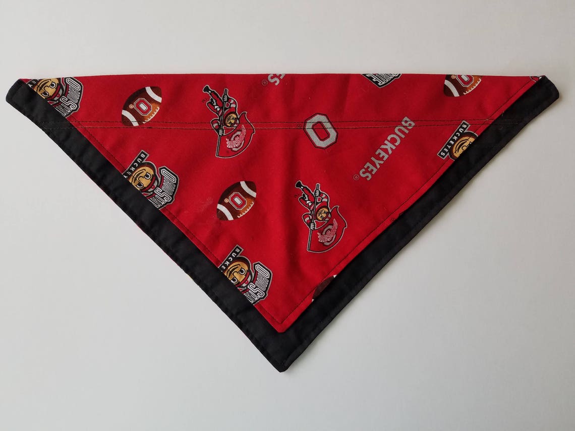 Ohio State Buckeyes Over the Collar "double" Dog Bandana Scarf 100% ...