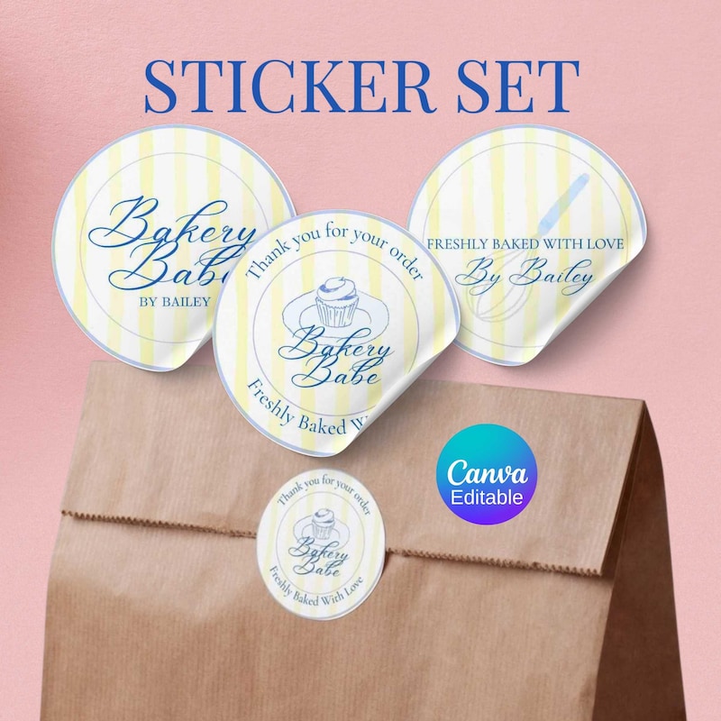 Thank You Bakery Stickers - Etsy