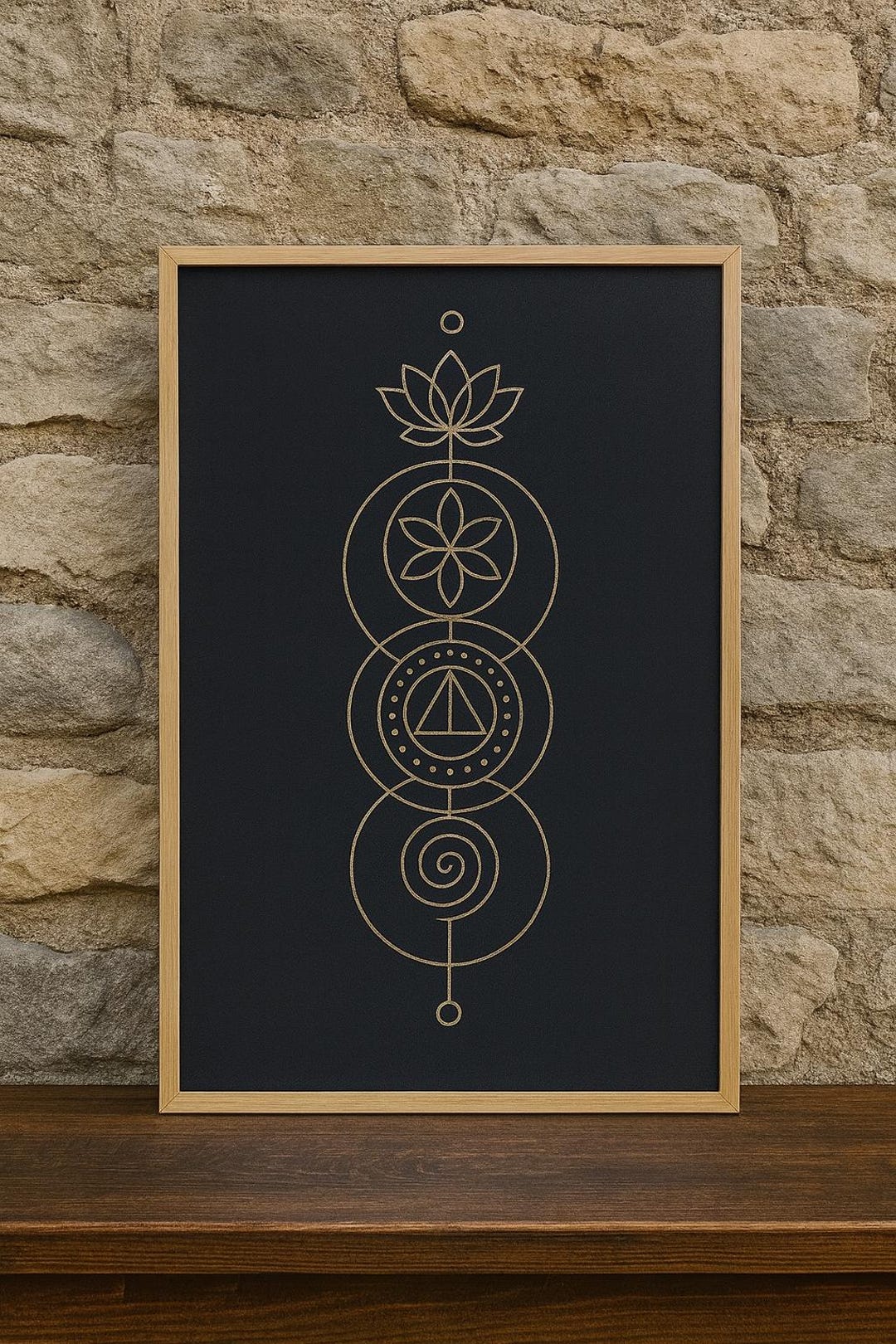 Japanese Sacred Geometry Mandala Art Print, Shingon Esoteric Diagram ...
