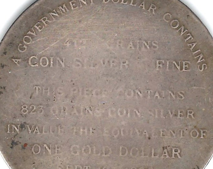 Silver Dollar so Called Dollar Bryan Coin Money 1896 Presidential ...
