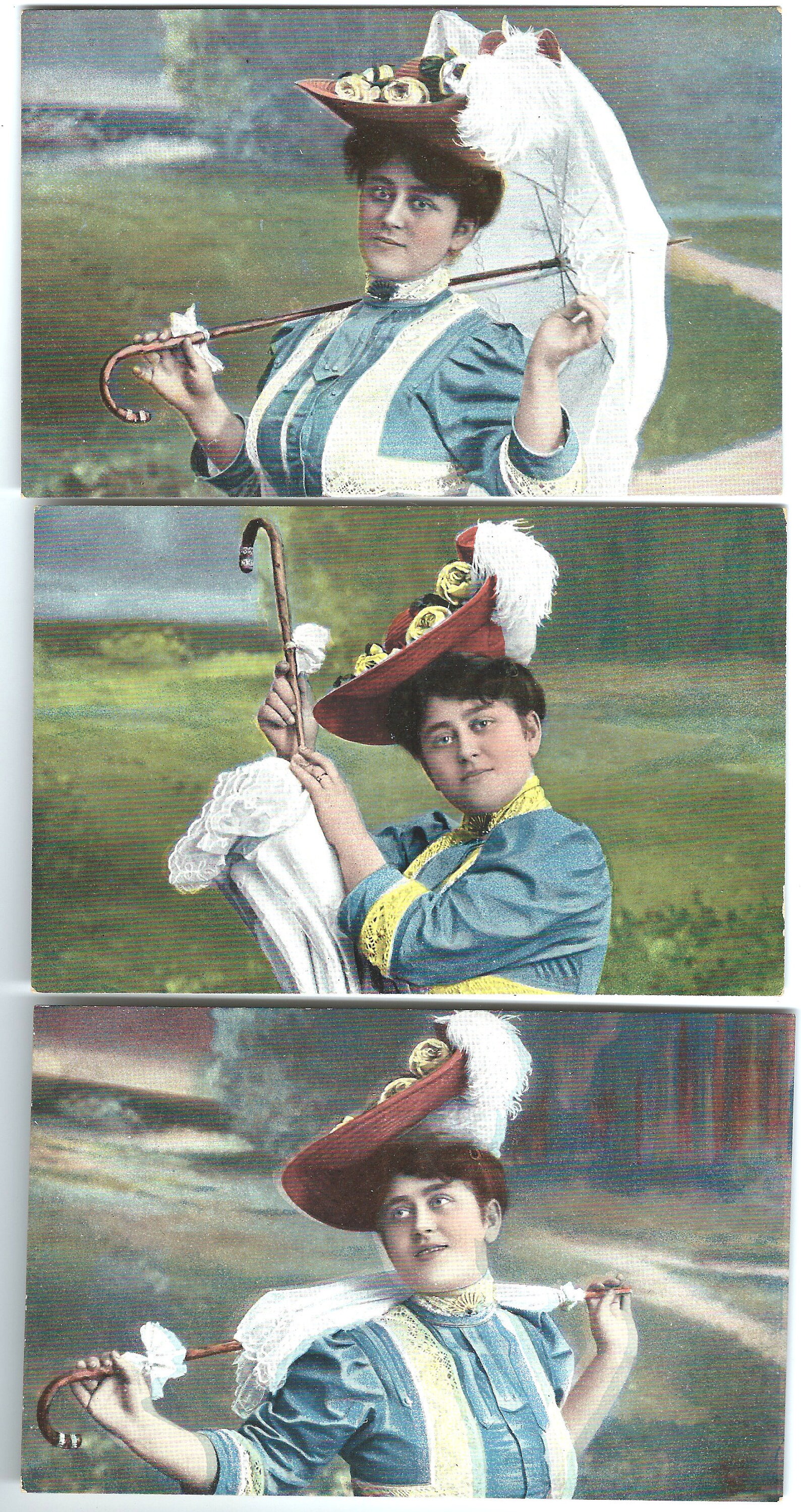 Lot of 5 Vintage Set of Artist Postcards Beauty With a Fancy - Etsy