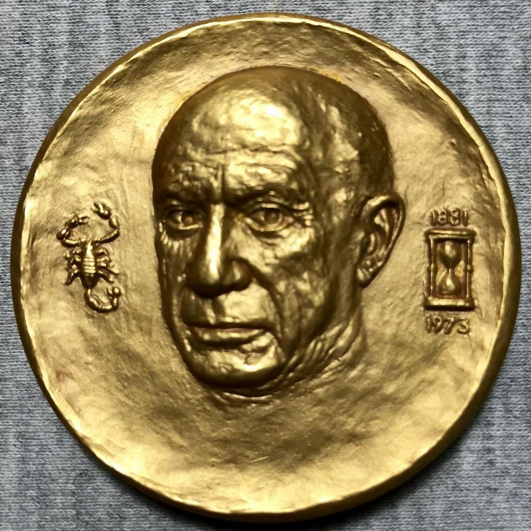 Fine 1973 PABLO PICASSO Bronze Medal Calicó Editors Barcelona SCARCE - Etsy