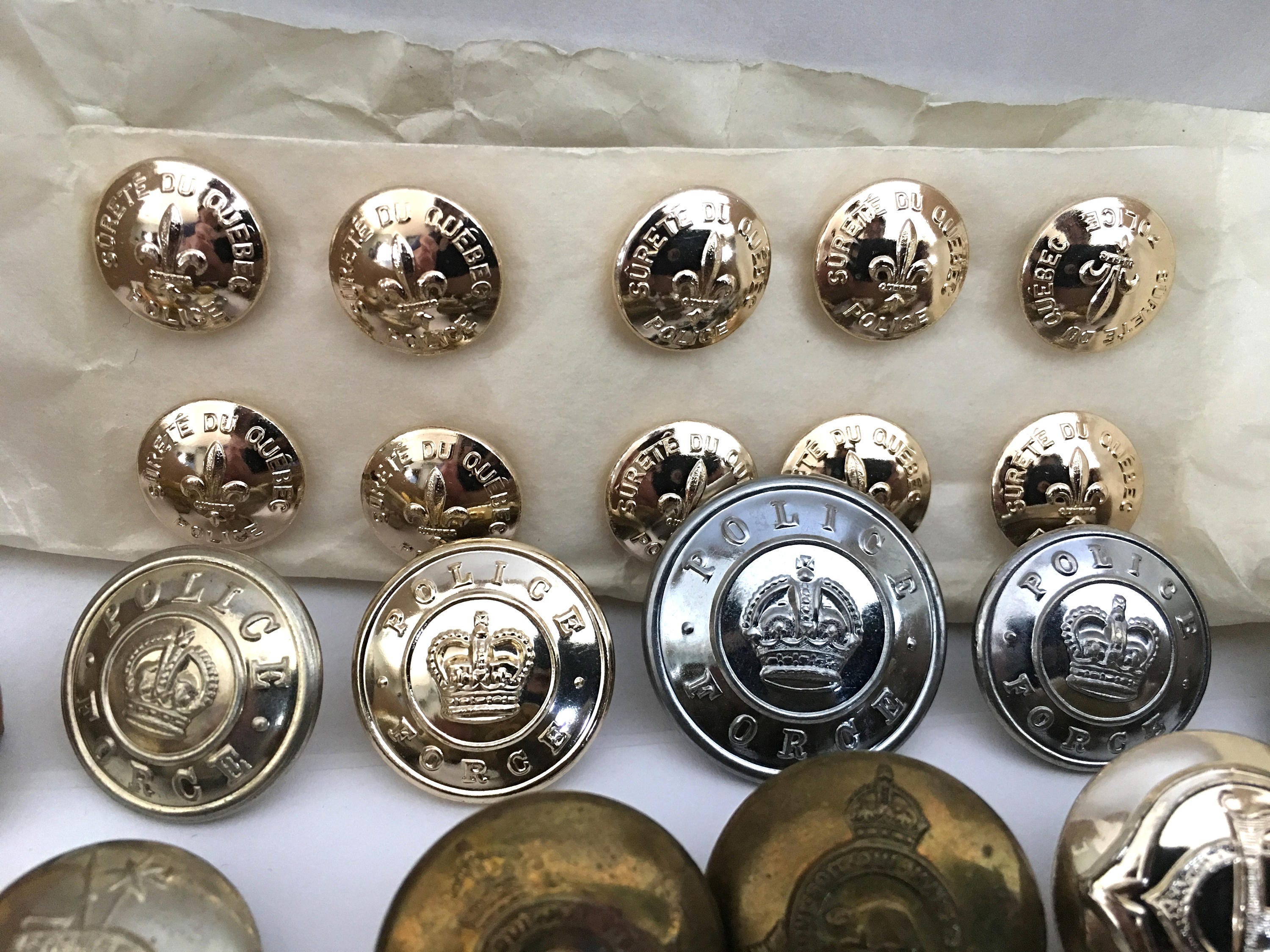 40 Vintage Canadian Button Collection Police Military - Etsy UK