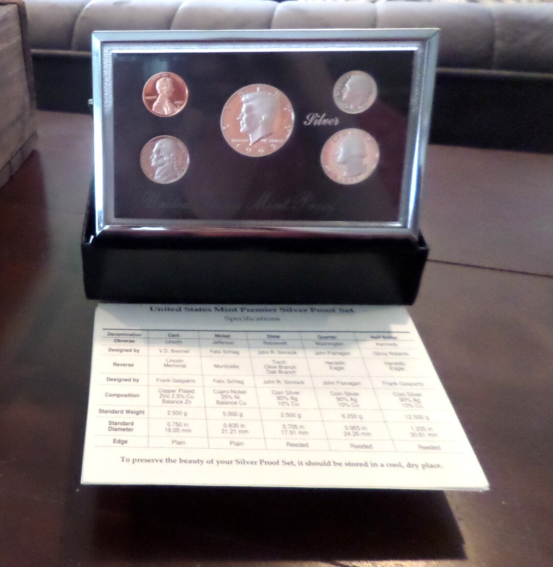 1992 US Mint Premier Silver Proof Set Coins - Etsy