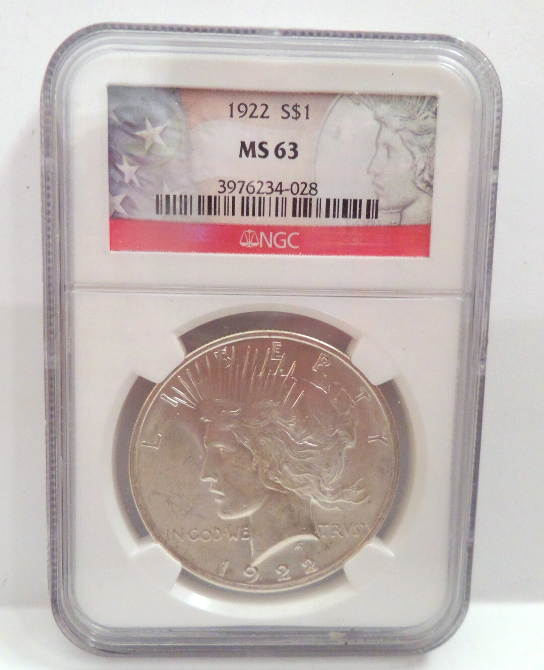 Antique US 1922 MS63 NGC Peace Silver Dollar Coin Vintage US Currency ...