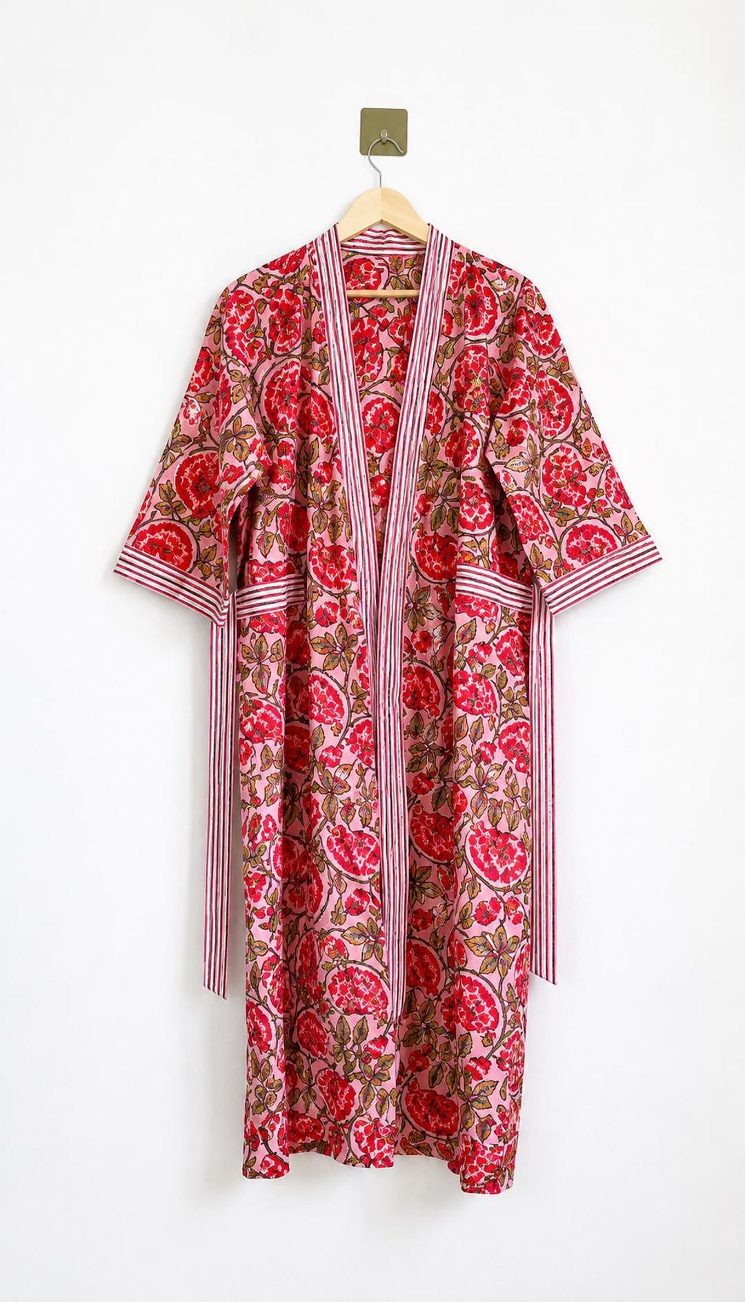 Pure Cotton Kimono, Block Print Cotton Kimono, Festival Clothing ...