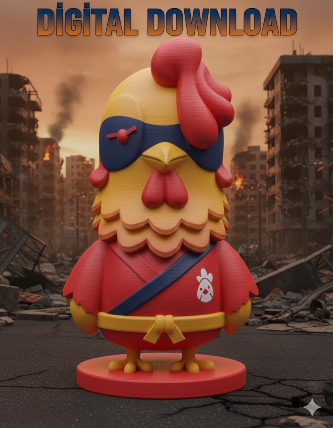 Ninja Chicken/rooster STL Model Ready-to-print Digital Download - Gamer ...