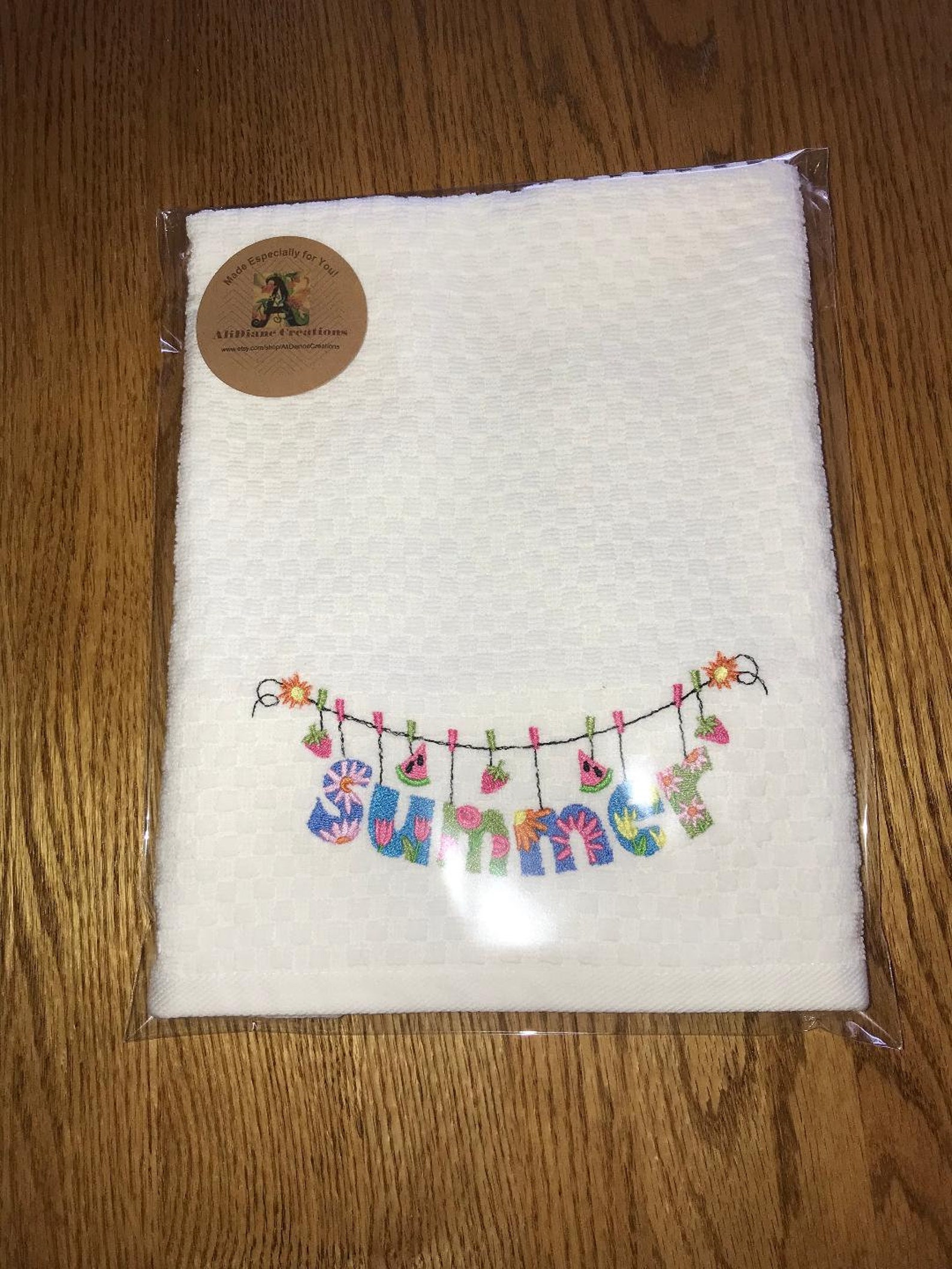 Machine Embroidery clothesline Summer Design White - Etsy