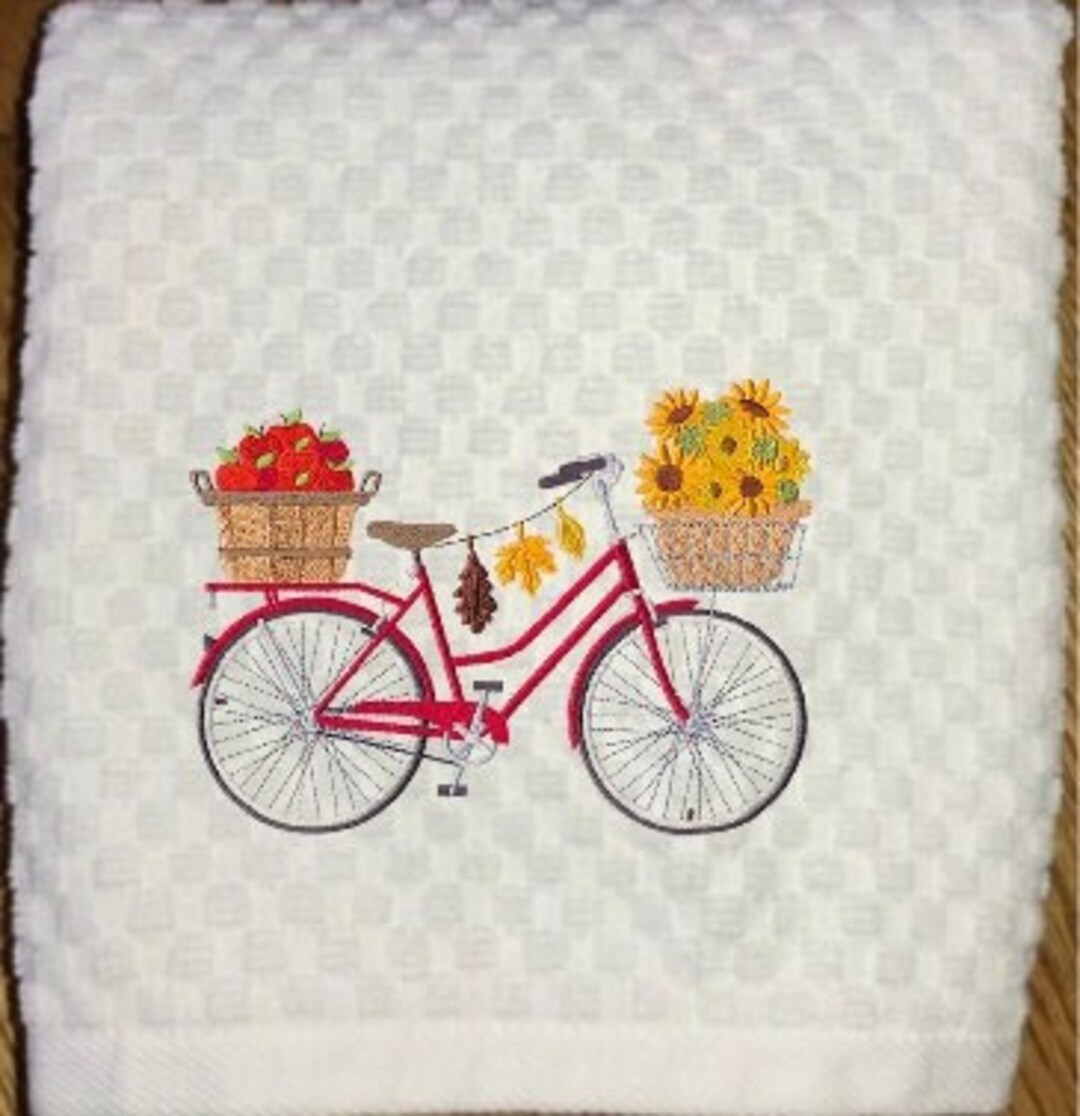 Machine Embroidered fall Bobbin' for Apples - Etsy