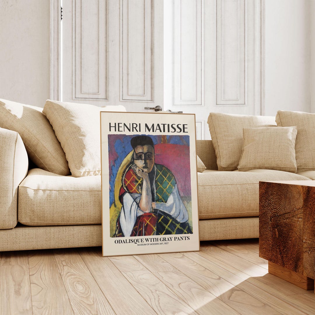 Henri Matisse Portrait Art Print: Modern Abstract Museum-inspired Wall ...