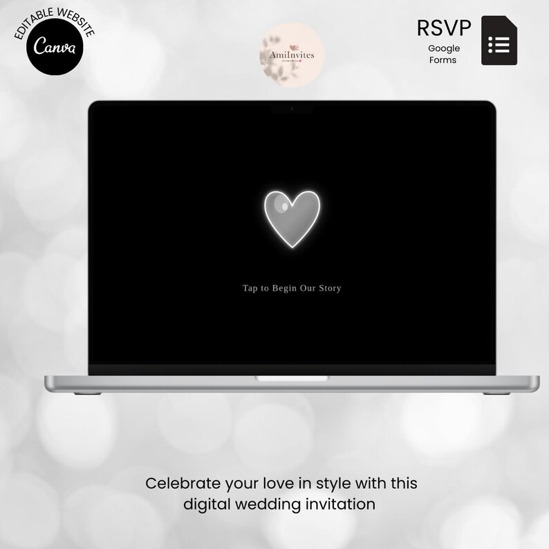 Interactive Wedding Invitation Website | Canva Template | Minimalist ...