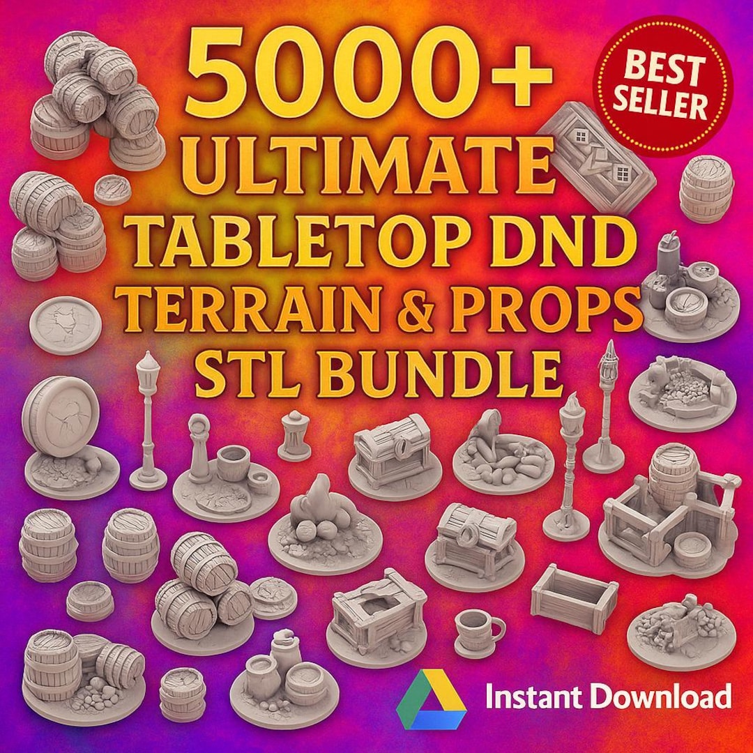 5000+ Ultimate Tabletop DND Terrain & Props STL Mega Bundle | Instant ...