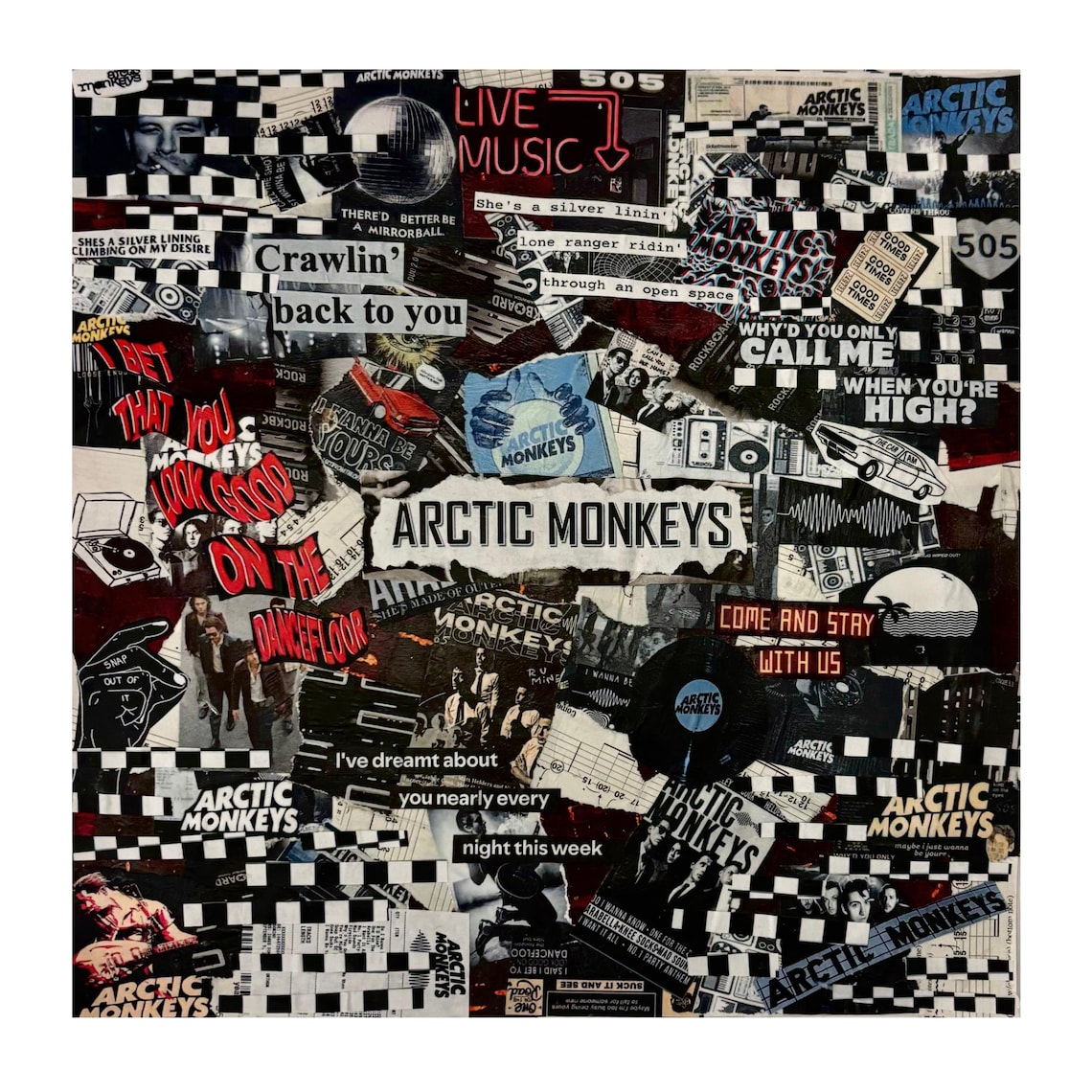 Arctic Monkeys Collage Print - Etsy