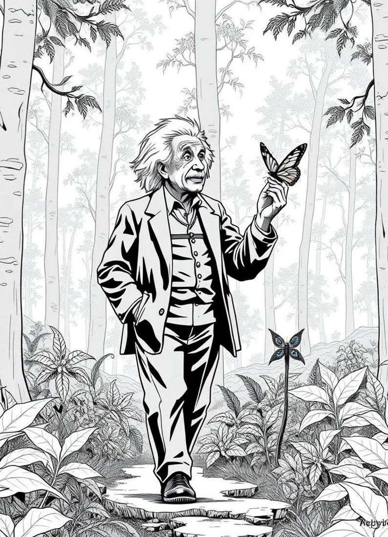 Albert Einstein Coloring Pages – 20 Creative Coloring Templates for ...