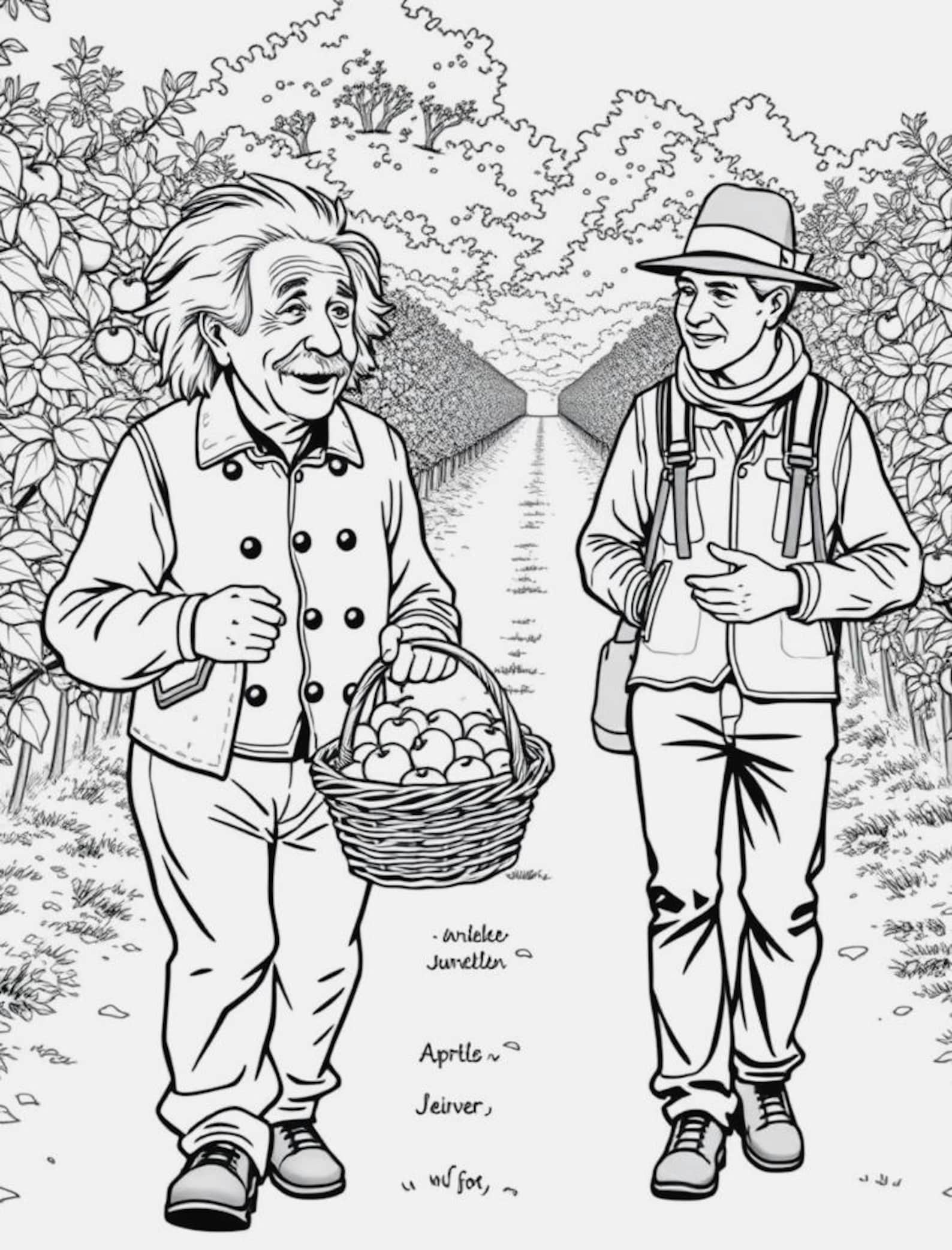 Albert Einstein Coloring Pages for Adults – 20 Printable Science ...