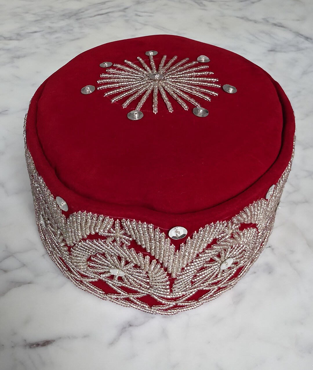 Velvet Igbo Ozo Cap, Beaded Embroidered Crown, African Wedding Hat - Etsy