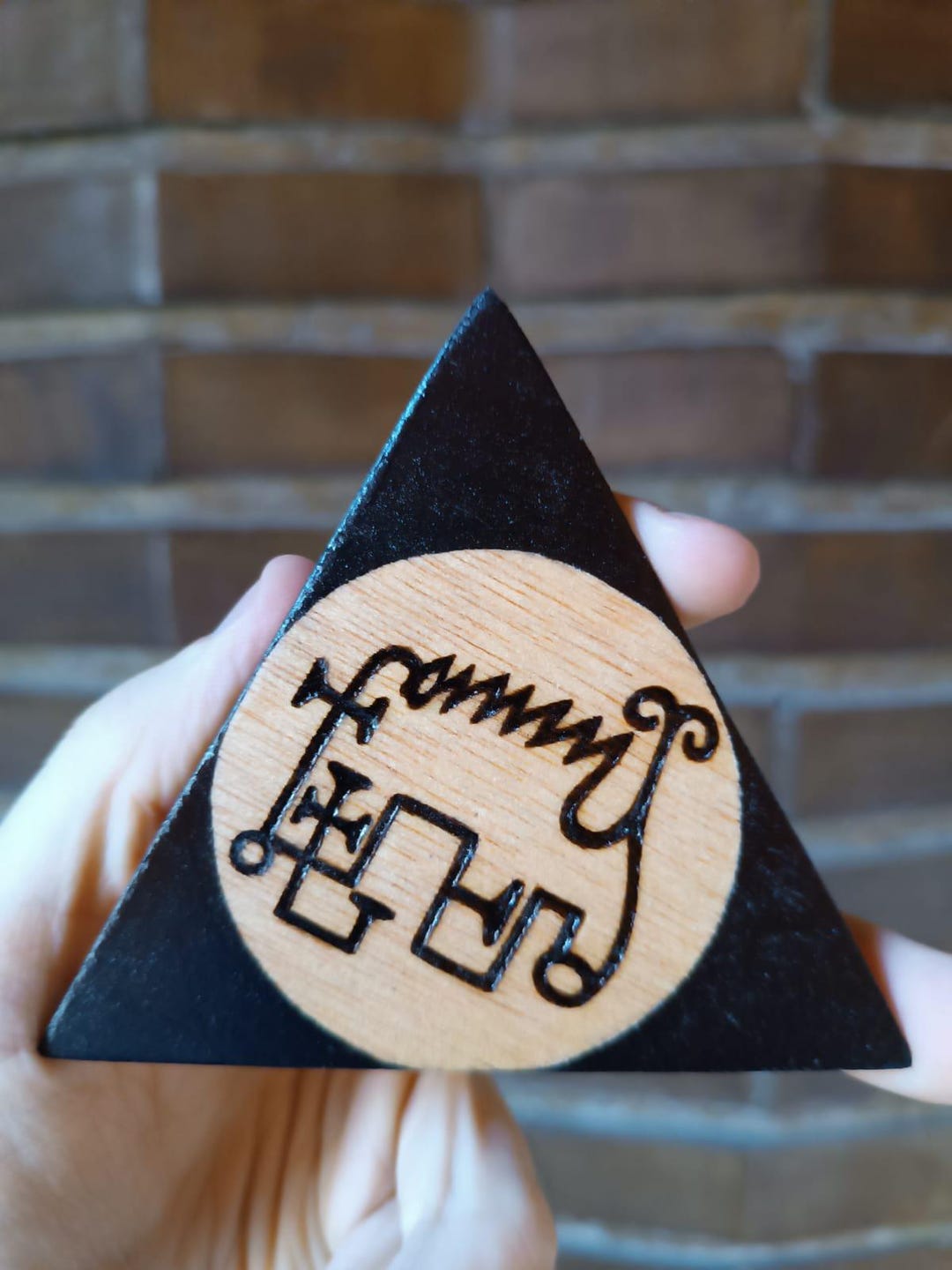 AMY Sigil Goetia, Burned in Plywood, Triangle of Invocation 10cm. - Etsy