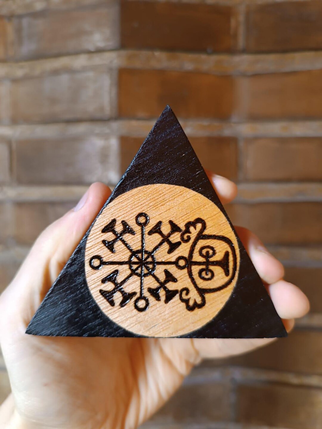 VALAC Sigil Goetia, Burned in Plywood, Triangle of Invocation 10cm. - Etsy