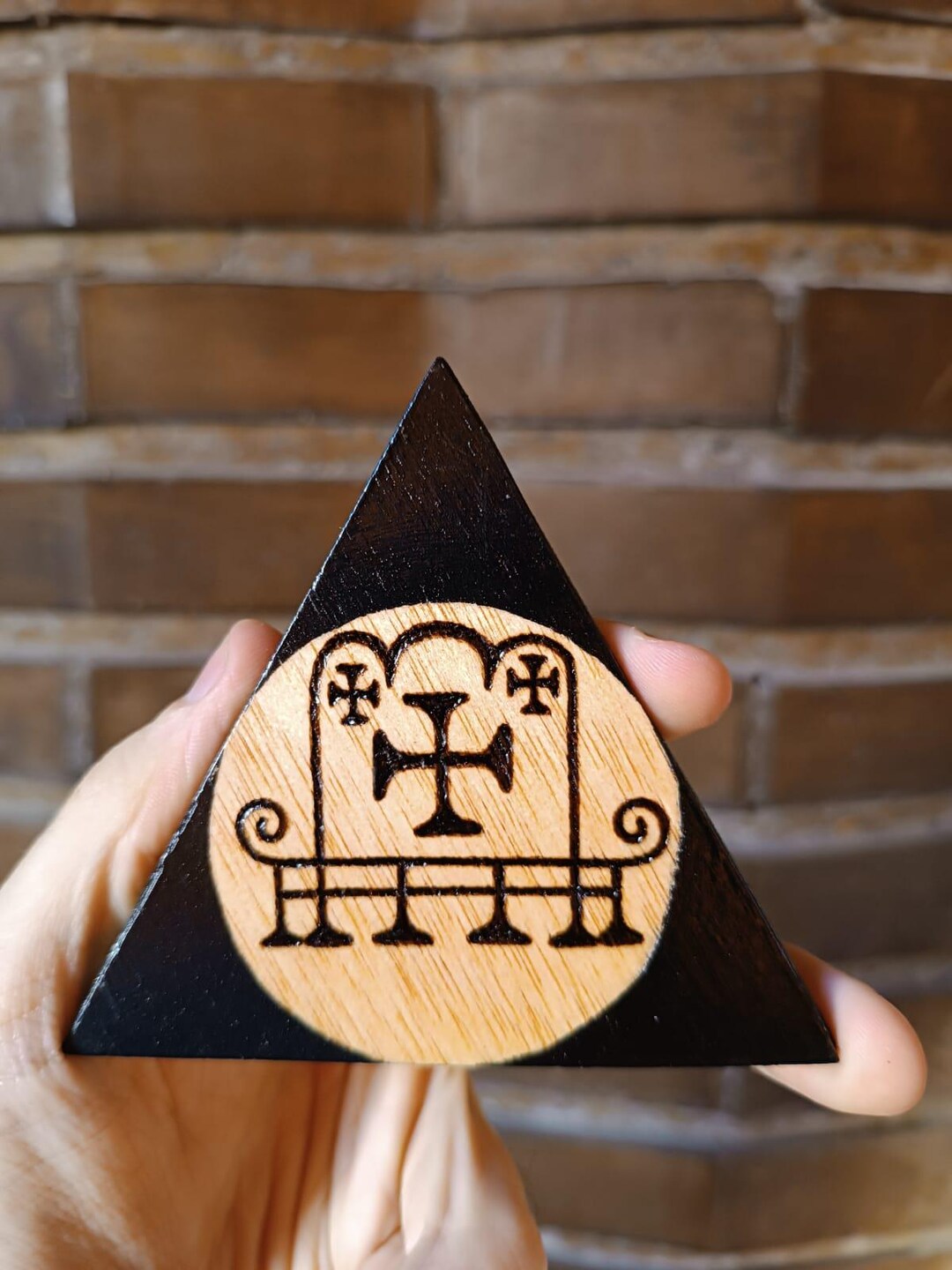 BARBATOS Sigil Goetia, Burned in Plywood, Triangle of Invocation 10cm ...