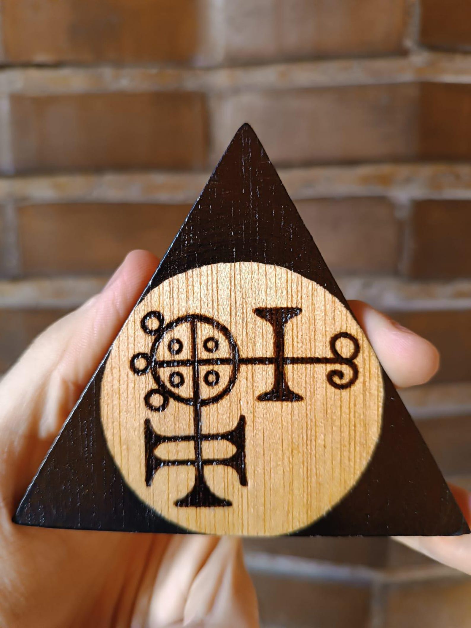 BUER Sigil Goetia, Burned in Plywood, Triangle of Invocation 10cm. - Etsy