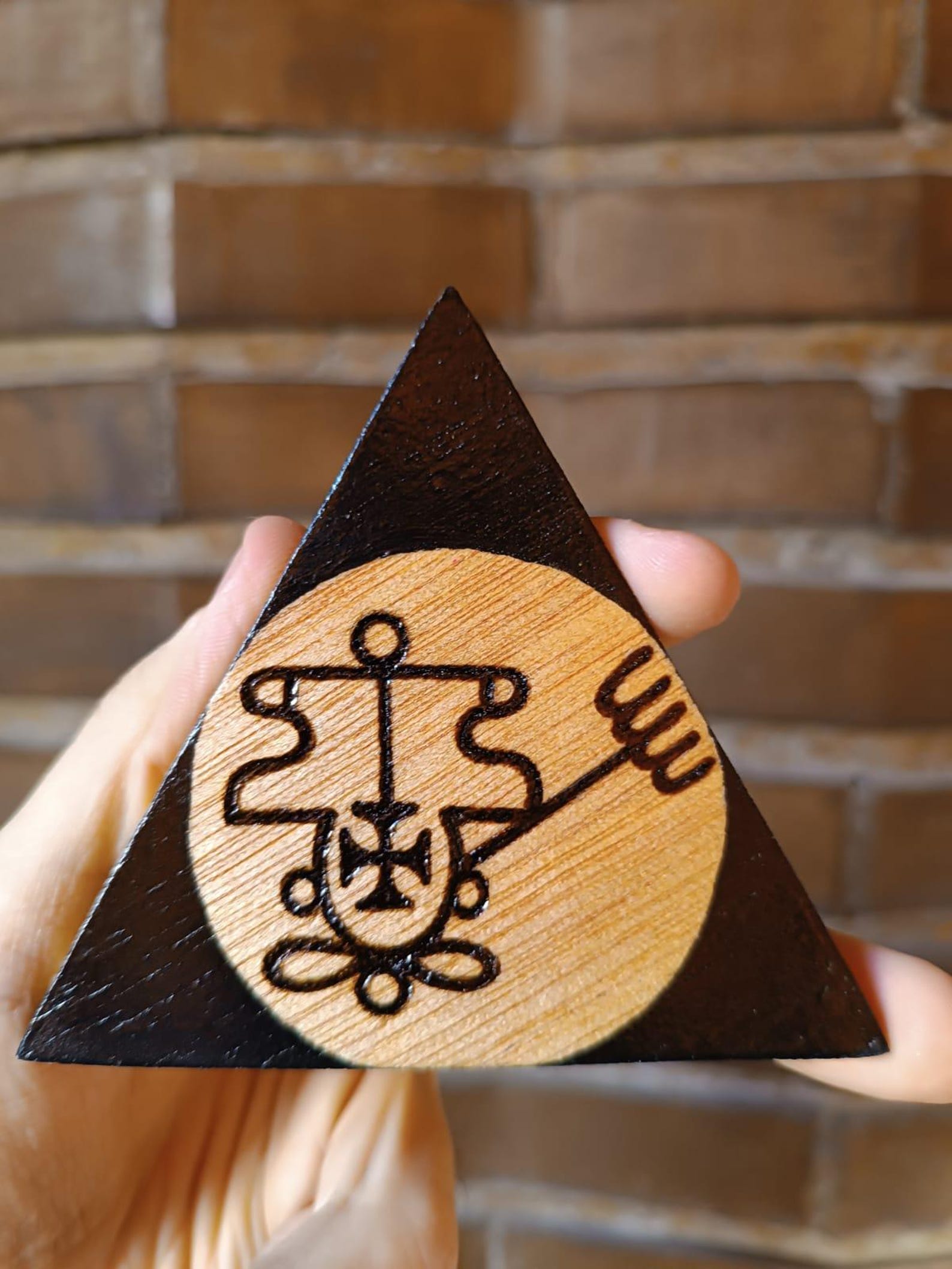 PURSON Sigil Goetia, Burned in Plywood, Triangle of Invocation 10cm. - Etsy