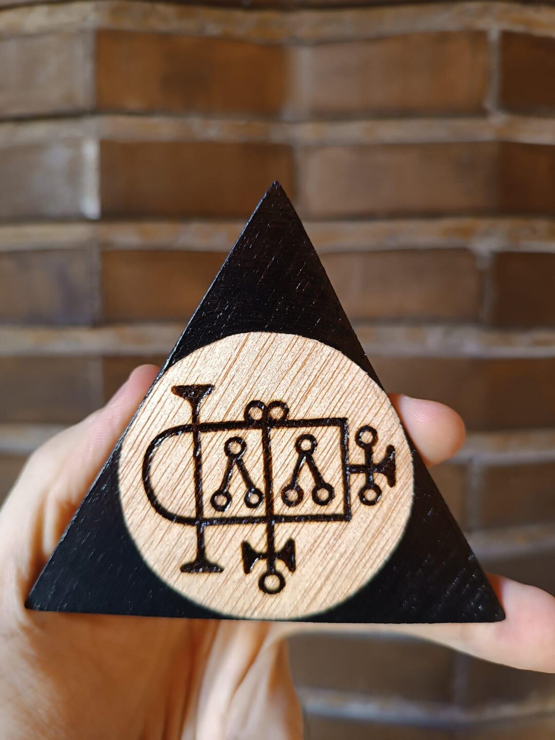 MALPHAS Sigil Goetia, Burned in Plywood, Triangle of Invocation 10cm ...