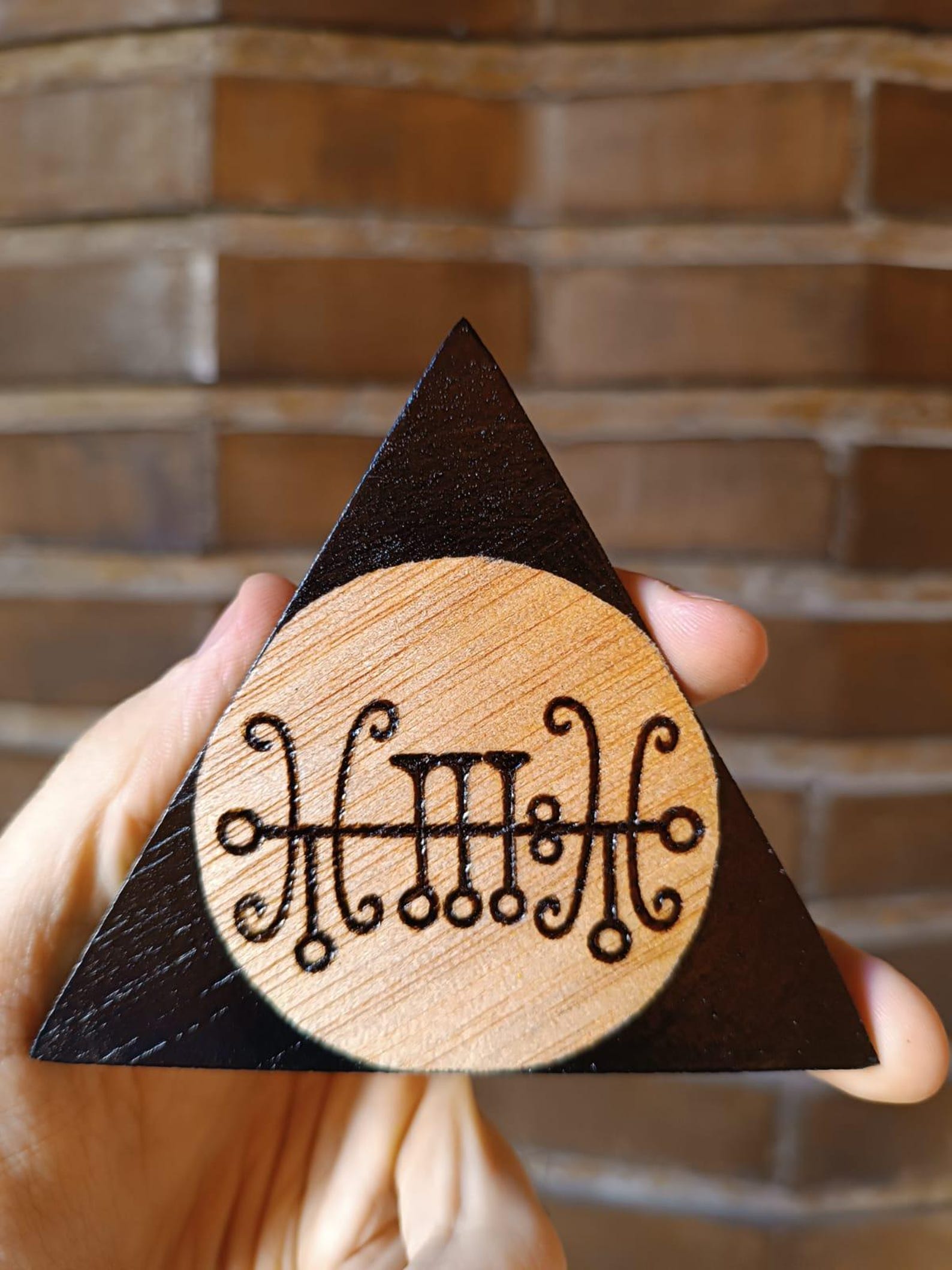 SALLOS Sigil Goetia, Burned in Plywood, Triangle of Invocation 10cm. - Etsy