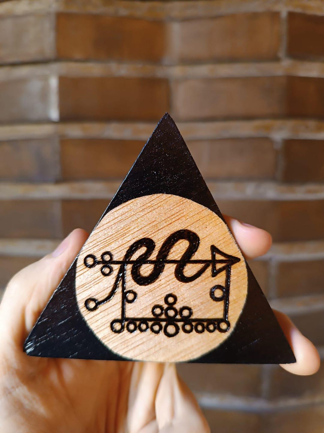 ELIGOS Sigil Goetia, Burned in Plywood, Triangle of Invocation 10cm ...