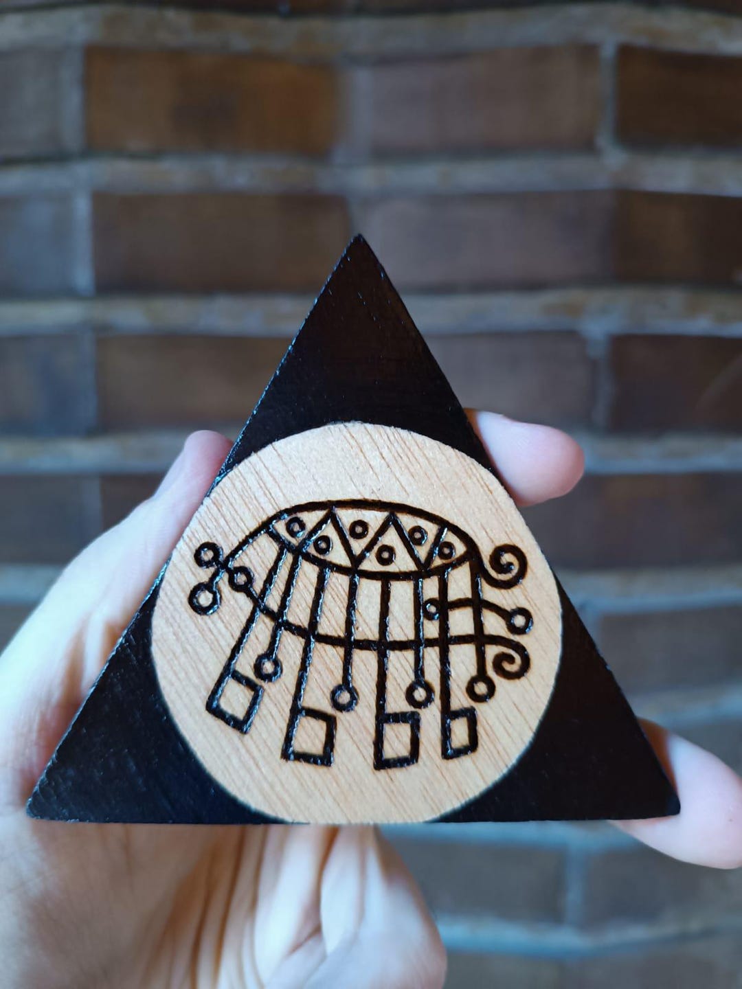 BIFRONS Sigil Goetia, Burned in Plywood, Triangle of Invocation 10cm ...