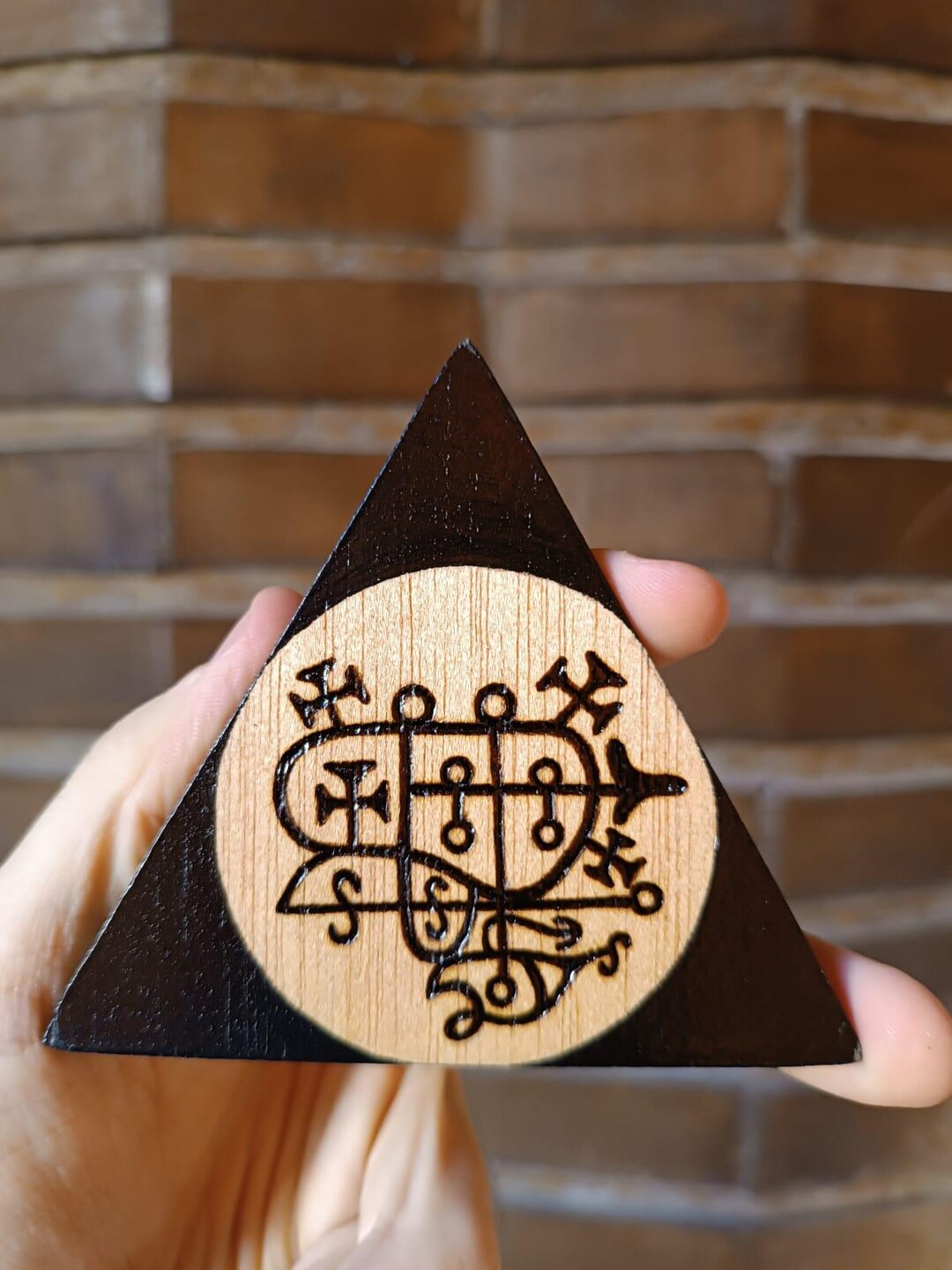 BERITH Sigil Goetia, Burned in Plywood, Triangle of Invocation 10cm. - Etsy