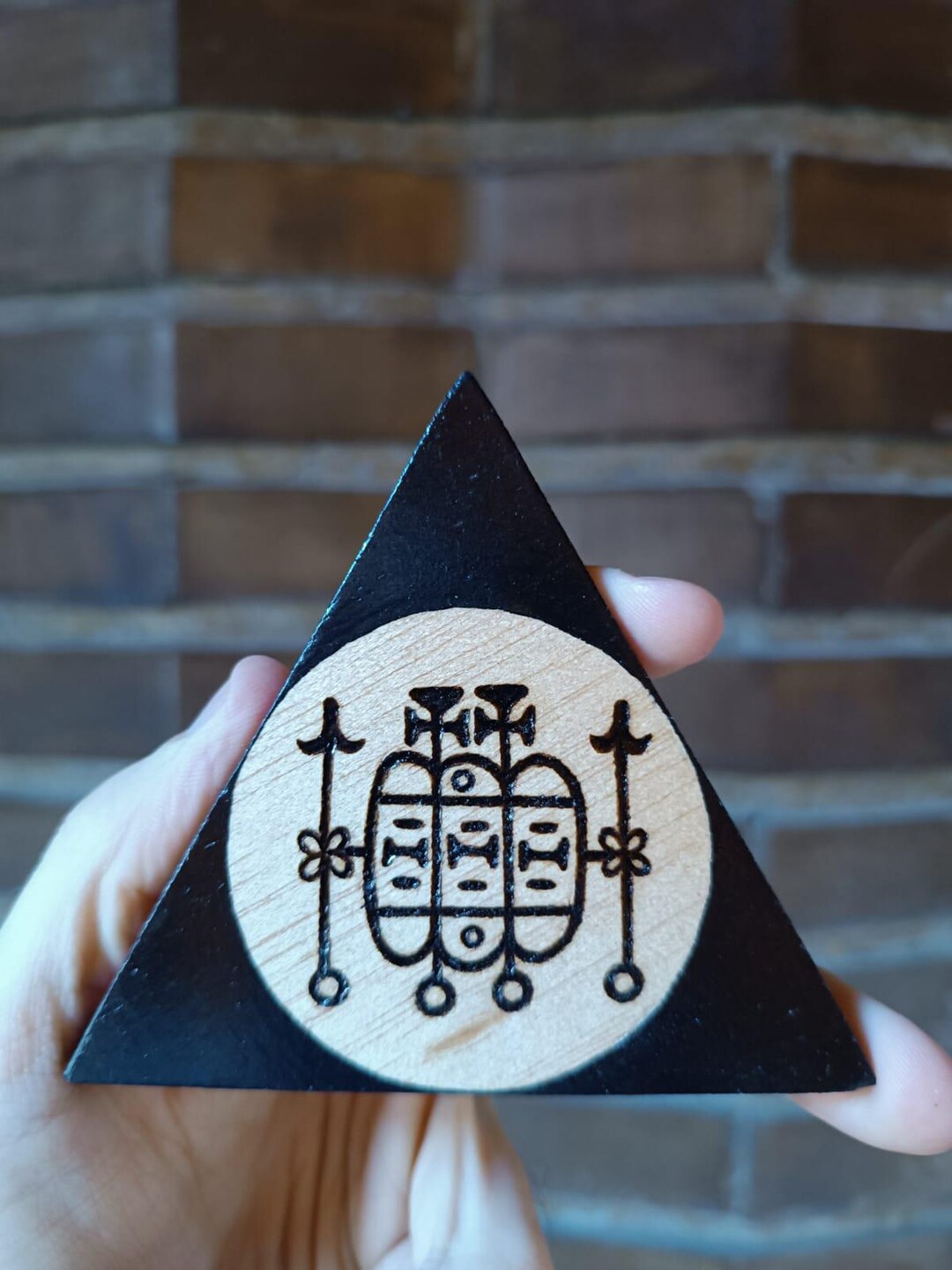 FORNEUS Sigil Goetia, Burned in Plywood, Triangle of Invocation 10cm ...