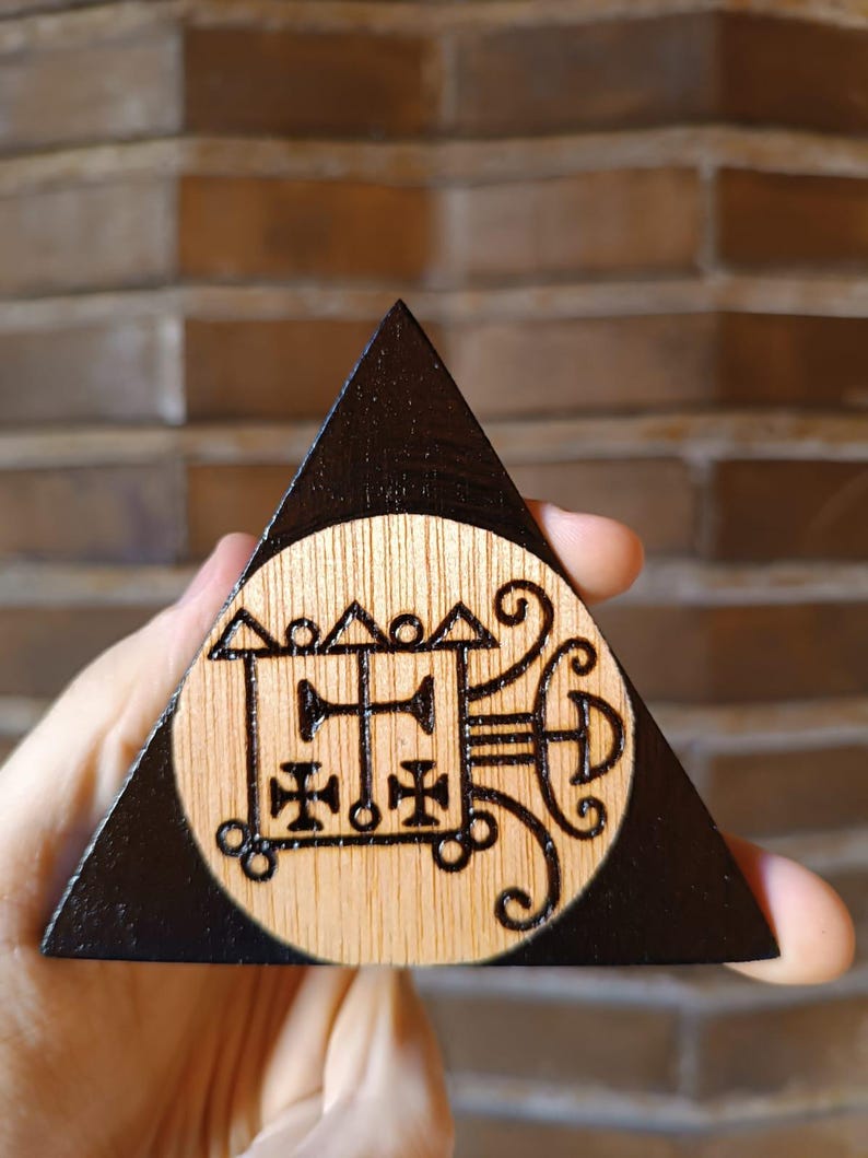 OROBAS Sigil Goetia, Burned in Plywood, Triangle of Invocation 10cm. - Etsy