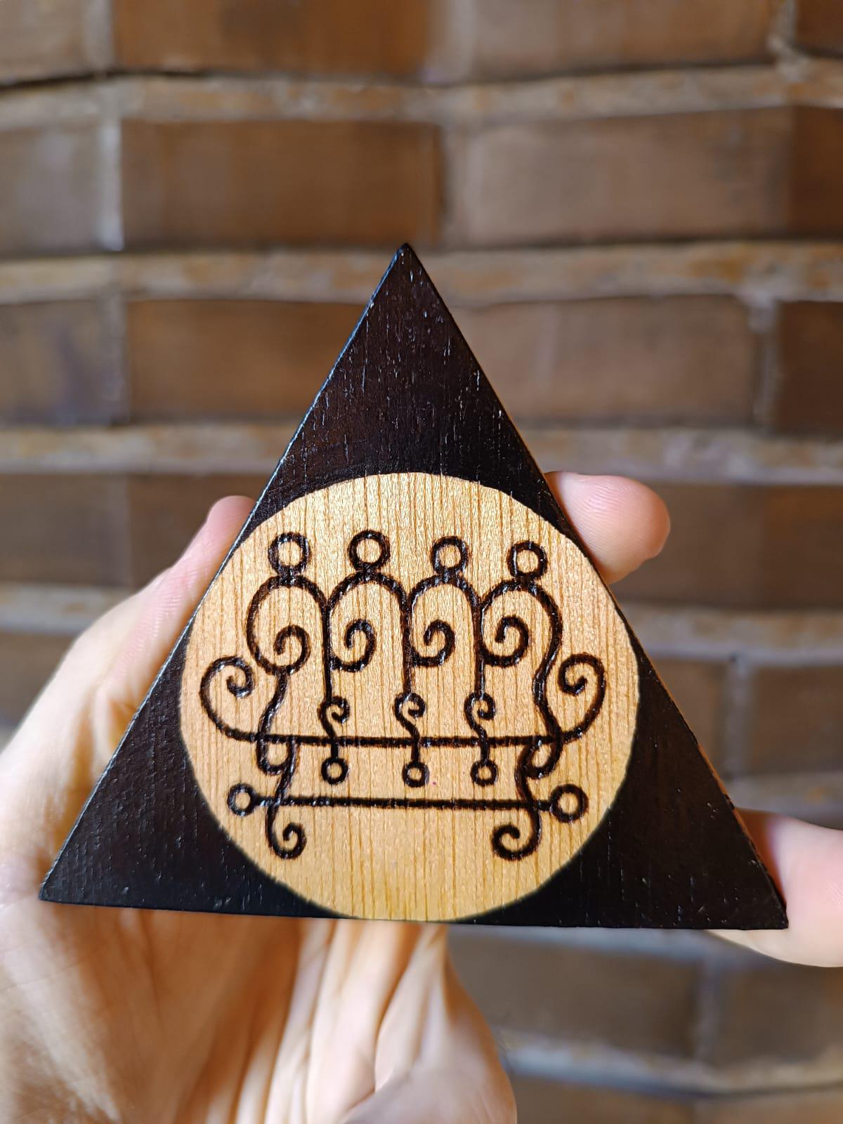 PAIMON Sigil Goetia, Burned in Plywood, Triangle of Invocation 10cm. - Etsy
